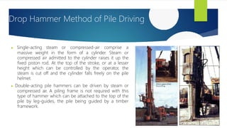 pilingvtechniques used in substructure construction | PPTX