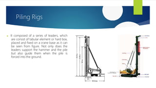 pilingvtechniques used in substructure construction | PPTX