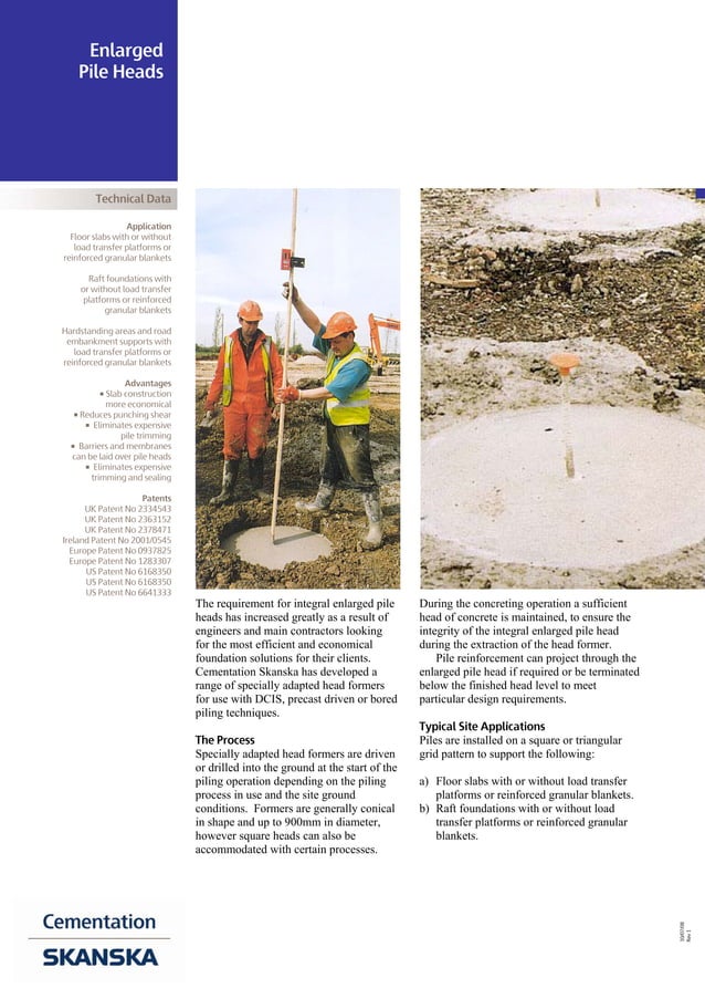 Piling Datasheets | PDF | Civil Engineering Industry | Industries