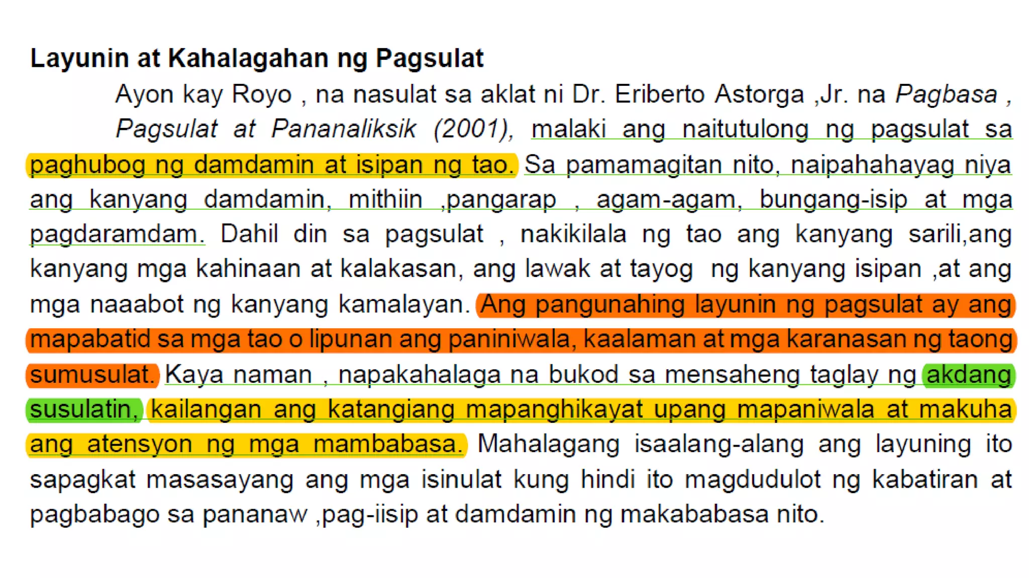 Piling Larang Akademik - Lesson 1 - Katuturan ,Layunin at Kahalagahan ...