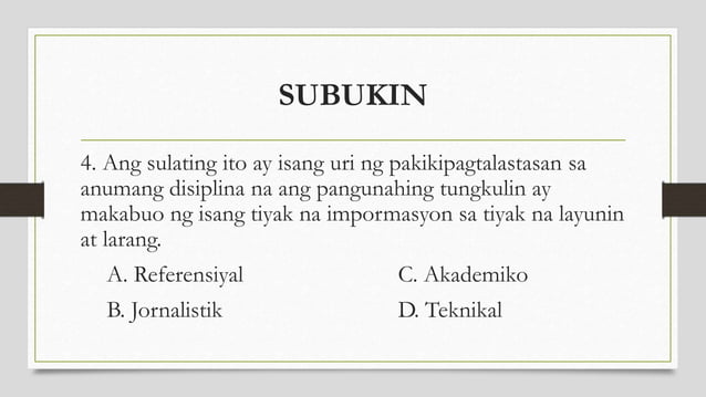 Filipino sa Piling Larang Tech Voc Pagsulat | PPTX