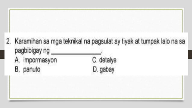 Filipino sa Piling Larang Tech Voc Pagsulat | PPTX