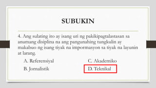 Filipino sa Piling Larang Tech Voc Pagsulat | PPTX