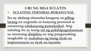 Filipino sa Piling Larang Tech Voc Pagsulat | PPTX