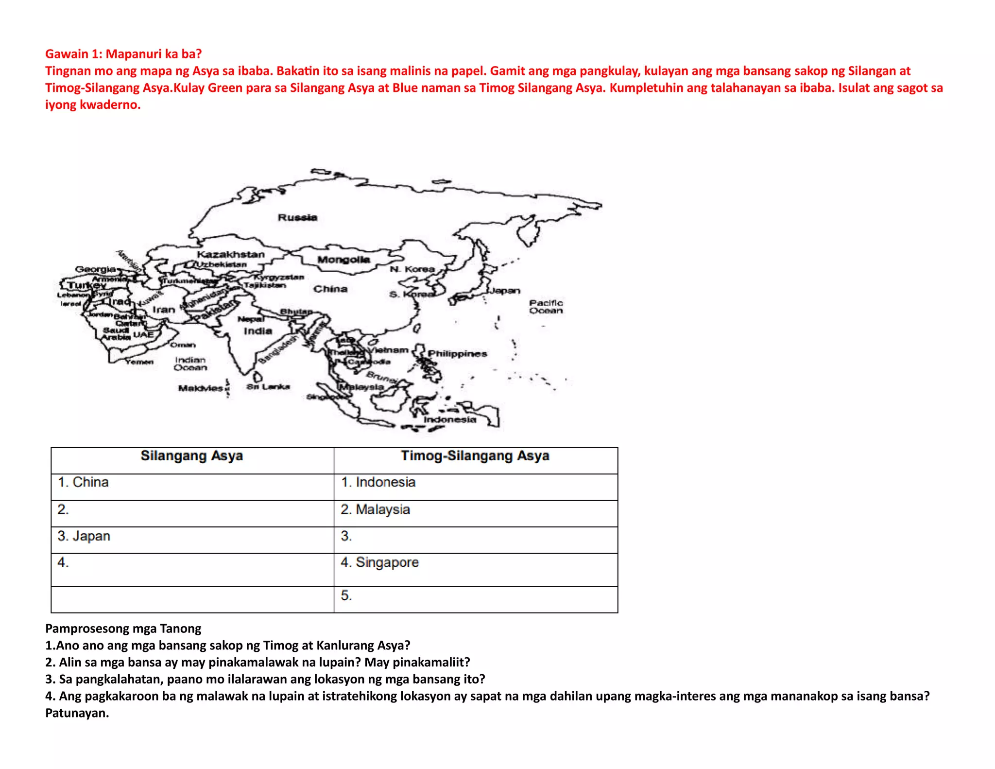 PILIPINAS Mga Bansang Nasakop sa Timog Silangang asya sa Unang Yugto ng ...