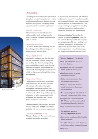 Pilkington glass range_&_datasheet | PDF