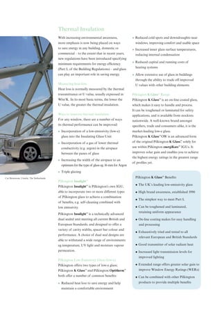 Pilkington glass range_&_datasheet | PDF