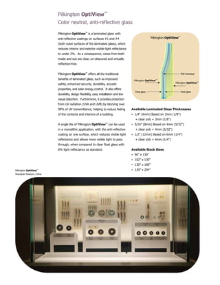 Pilkington opti view_and_optiview_ow_brochure | PDF