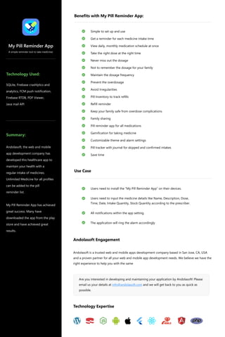My Pill Reminder-Free Pill Reminder And Medication Tracker App | PDF