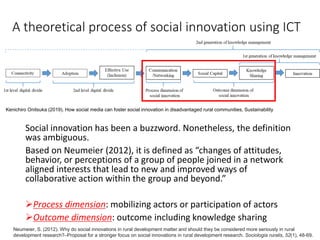 Potential of ICT for rural social innovation | PPT