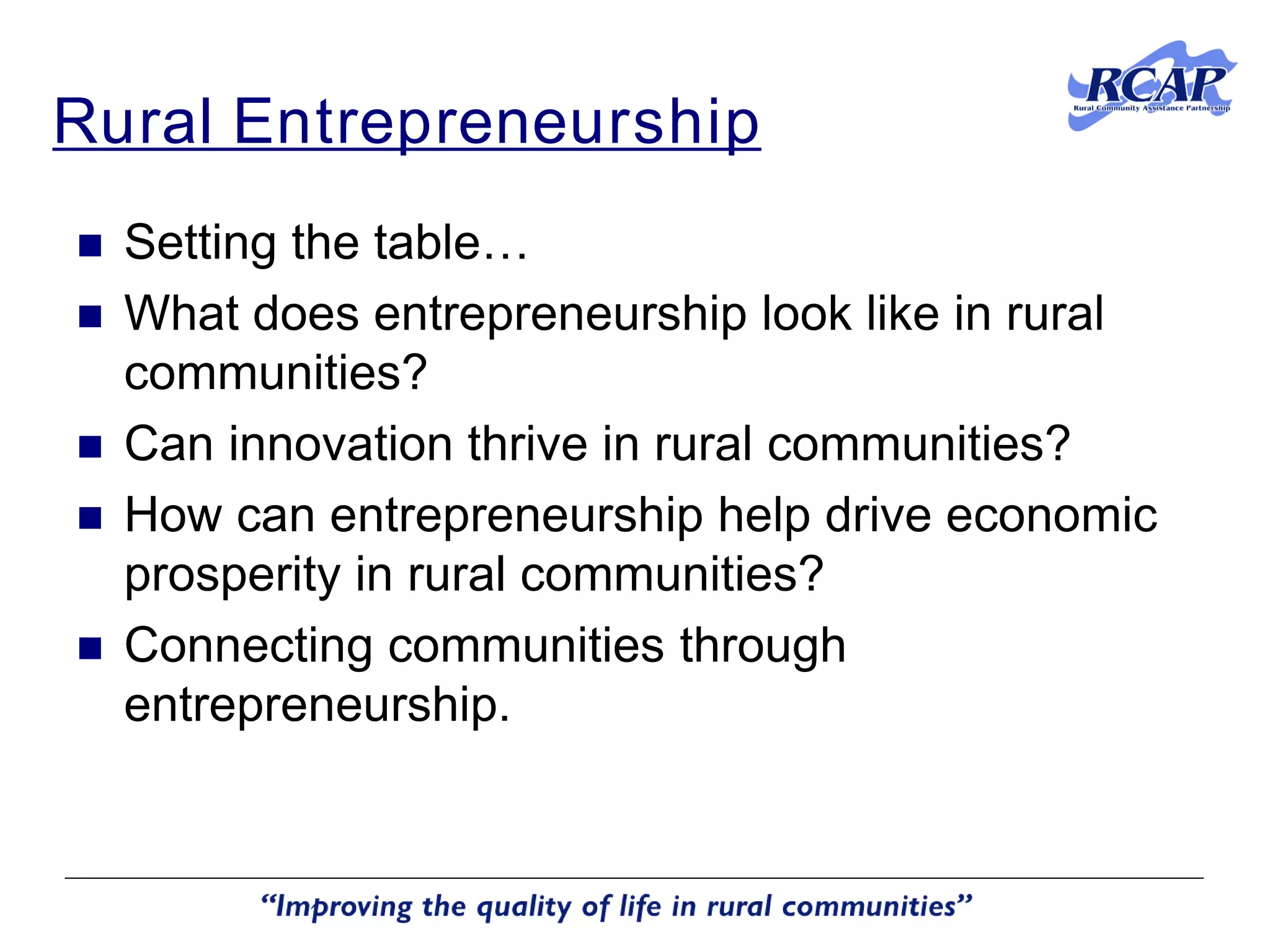Rural innovation in the US | PDF