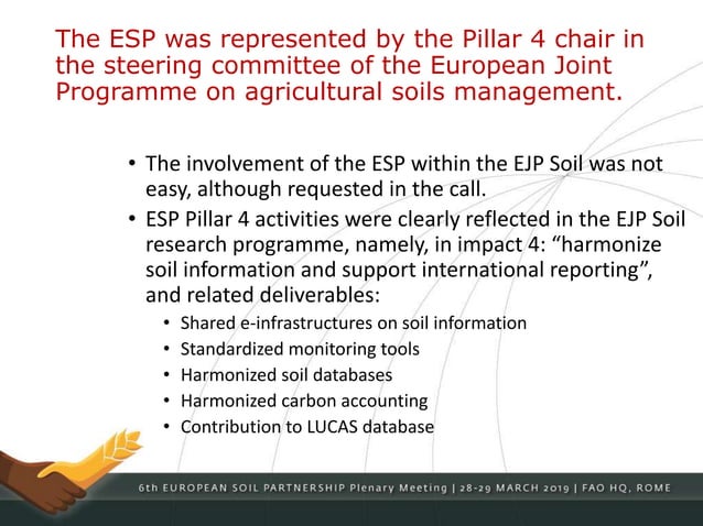 ESP work progress on Pillar 4 | PPTX
