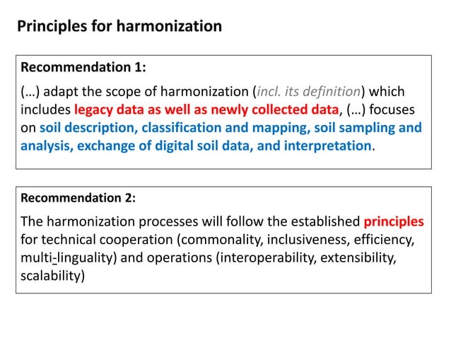 GSP Pillar 5 Draft Plan of Action Harmonization of methods ...