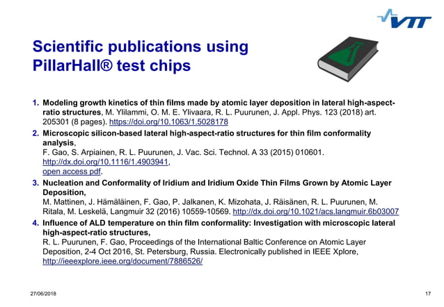 PillarHall Test Chip introduction update 2018 | PPTX