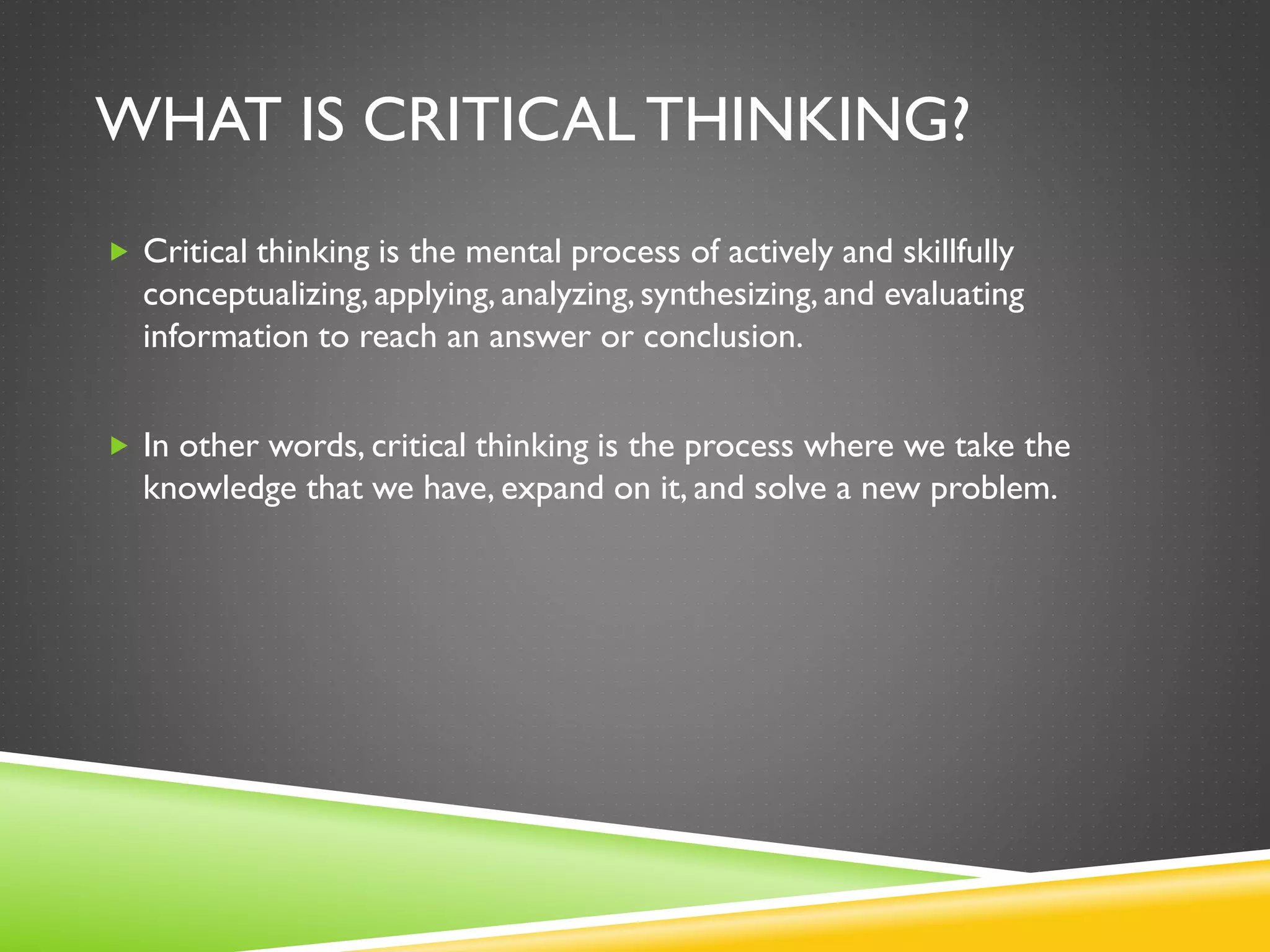 21st Century Education (Critical Thinking) | PPT
