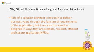 Pillars of great Azure Architecture | PPTX