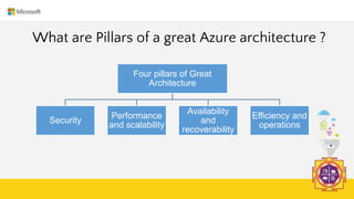 Pillars of great Azure Architecture | PPTX