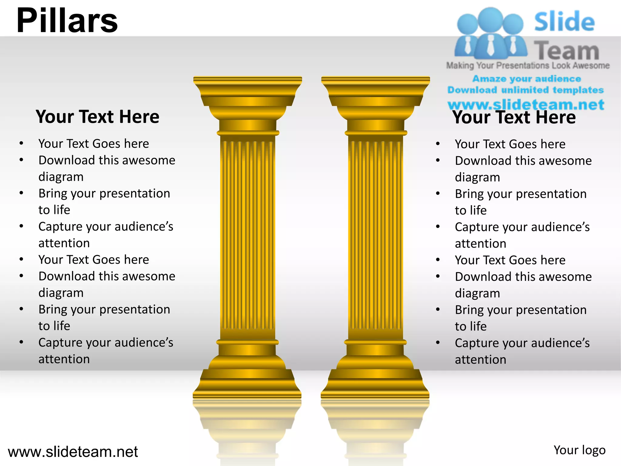 Pillars of an organization strength powerpoint ppt slides. | PPT