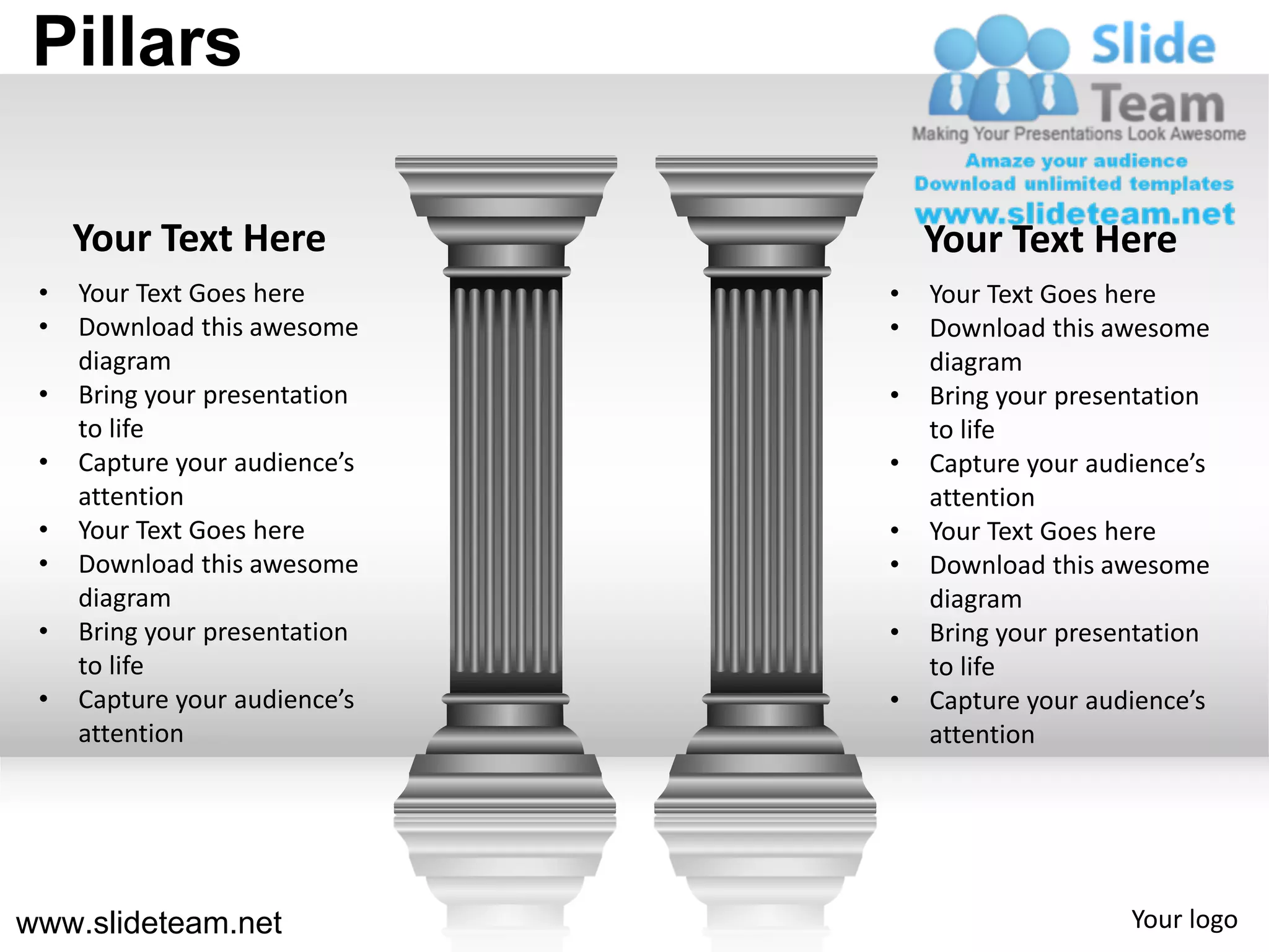 Pillars of an organization strength powerpoint ppt slides. | PDF