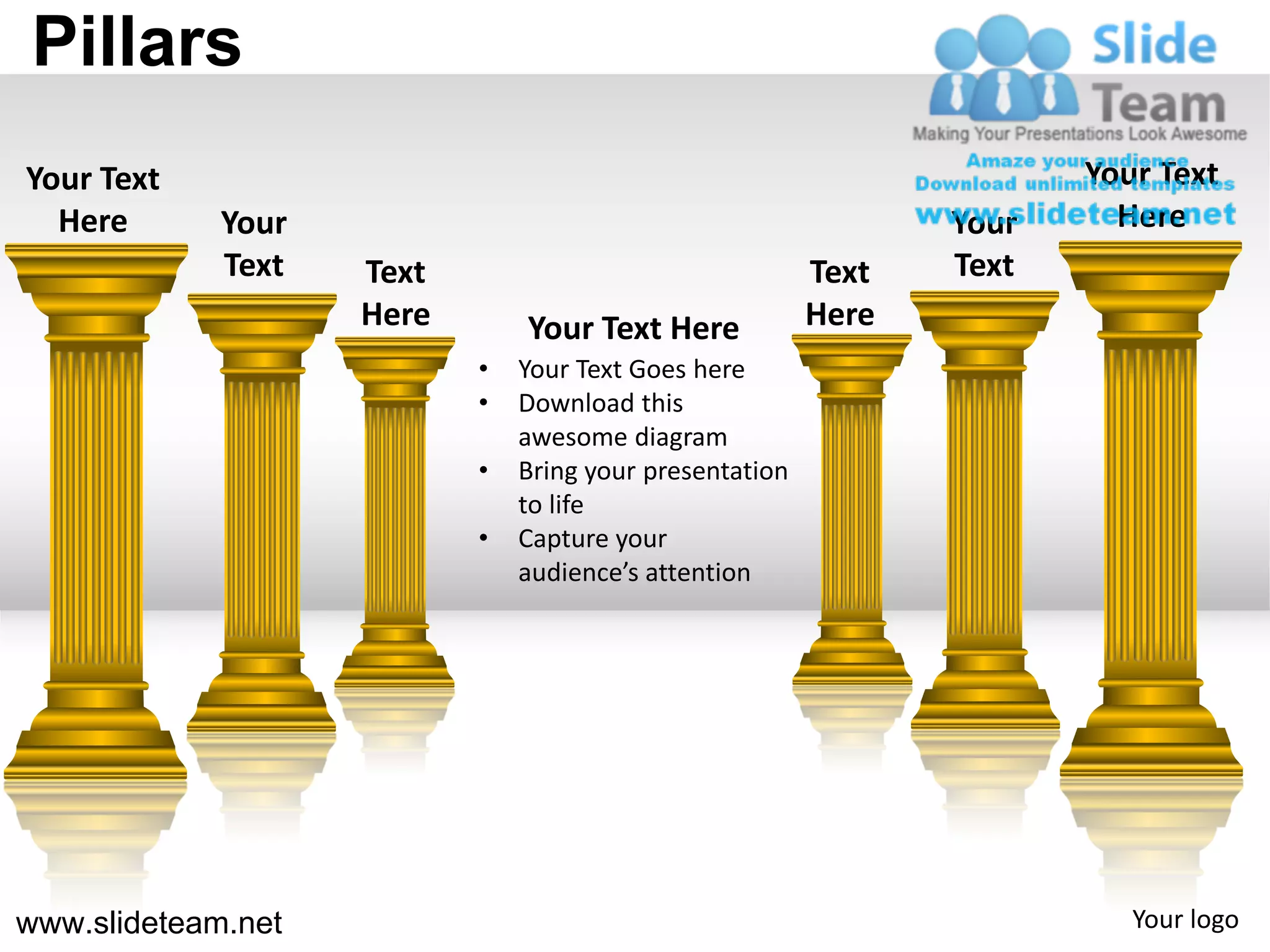 Pillars of an organization strength powerpoint ppt slides. | PPT