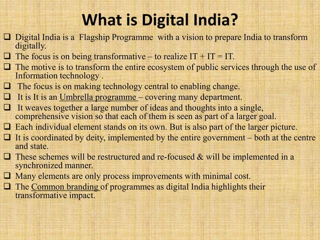 Pillars of digital india | PPTX
