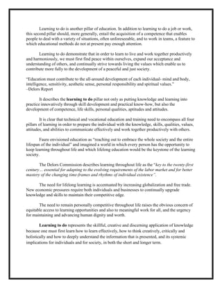 The Four Pillars of Education | DOCX