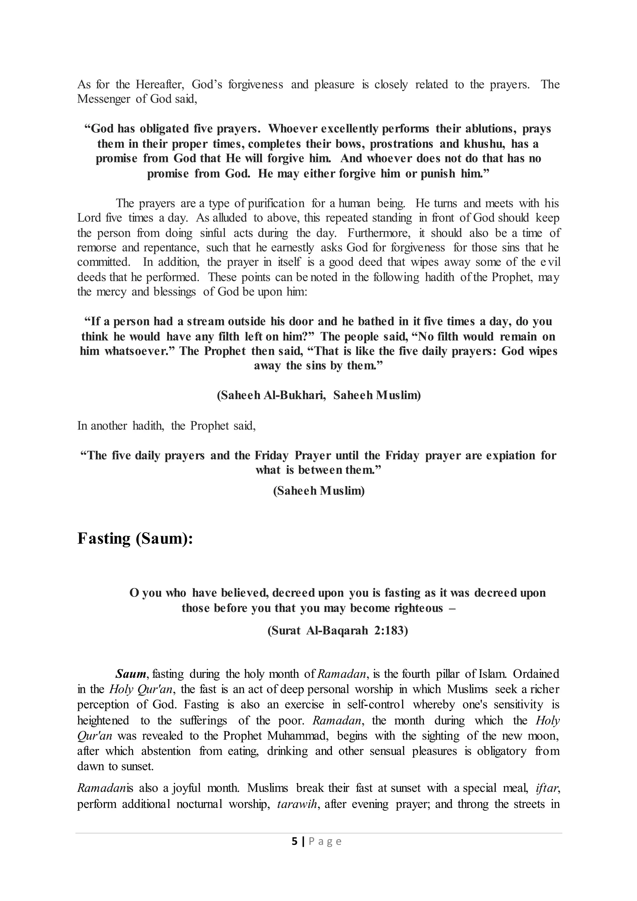 Pillars of islam | DOCX