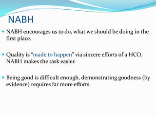 Pillars of Quality : An Overview of NABH - Dr. A.M Joglekar at ...