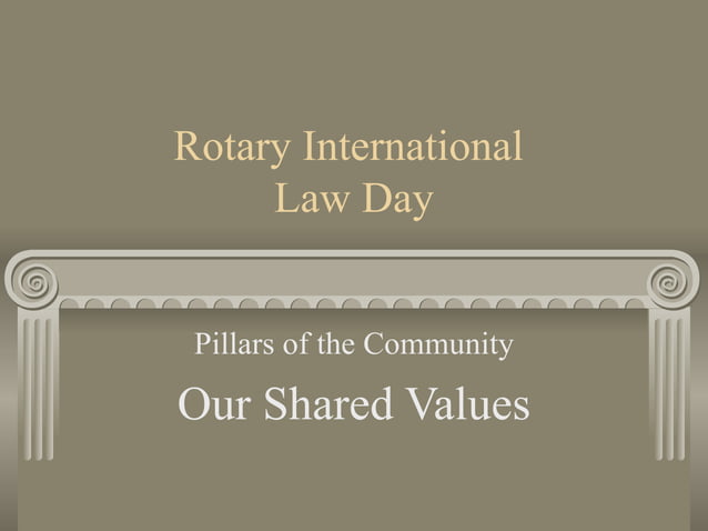 Pillars Of Society Shared Values | PPT