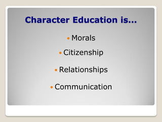 Pillars presentation (character education) | PDF | Education