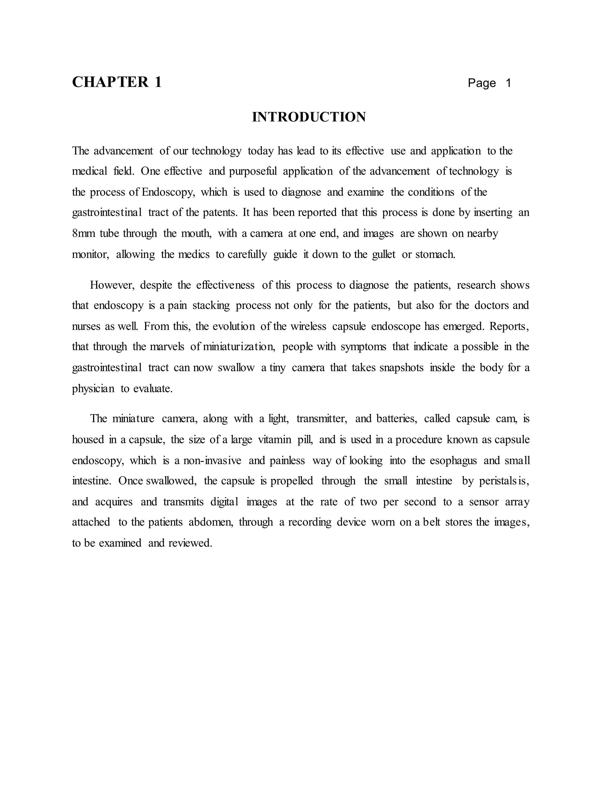 Pill camera documentation | DOCX