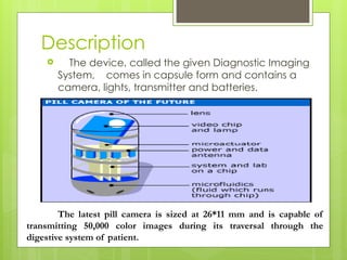 Pill Camera seminor introduced pill camera | PPTX