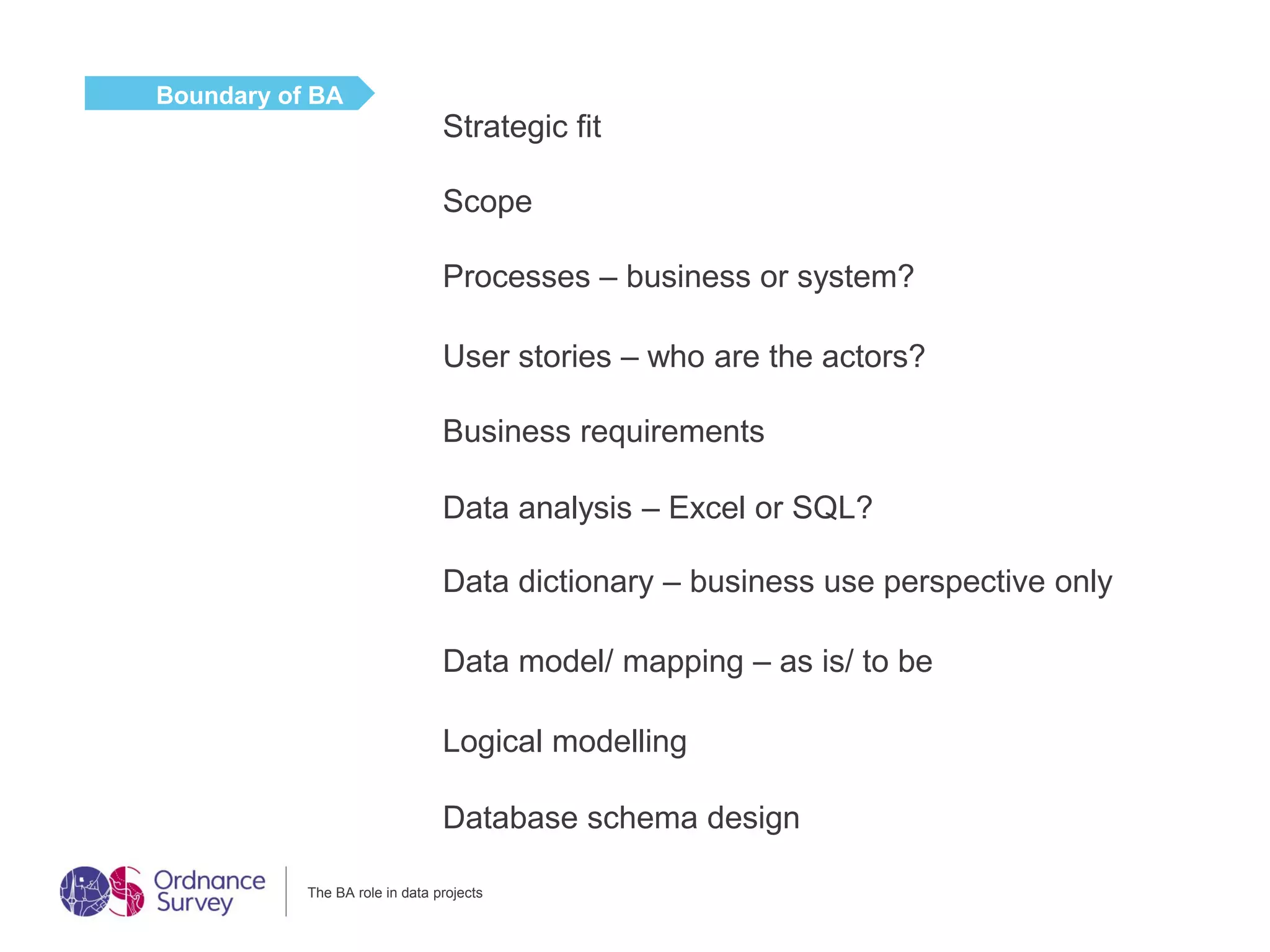 The BA Role in Data Projects | PDF