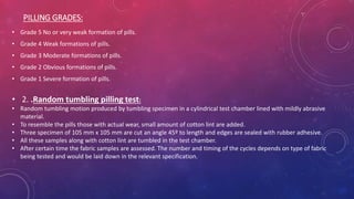 Pilling and abrasion Testing of fabrics | PPTX