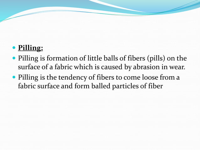 Pilling on fabric surfaces | PPT