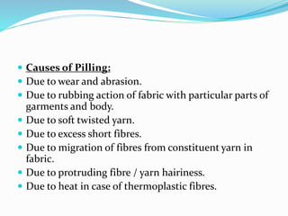 Pilling on fabric surfaces | PPT