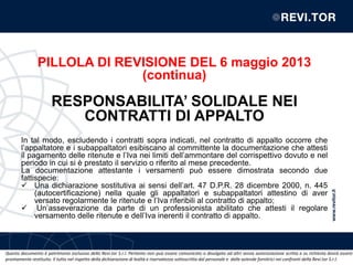 RESPONSABILITA' SOLIDALE NEI CONTRATTI DI APPALTO | PDF