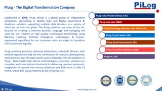 PiLog: Digital Transformation & Data Mastery | PDF