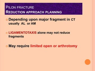 Pilon fractures reduction and fixation technics-dr mohamed ashraf-govt ...