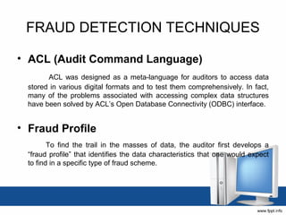 Fraud Detection Techniques | PPT