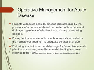 Pilonidal Disease Management Approach | PPTX