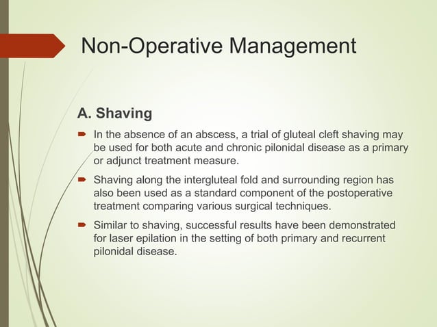 Pilonidal Disease Management Approach | PPTX | Ear, Nose and Throat ...