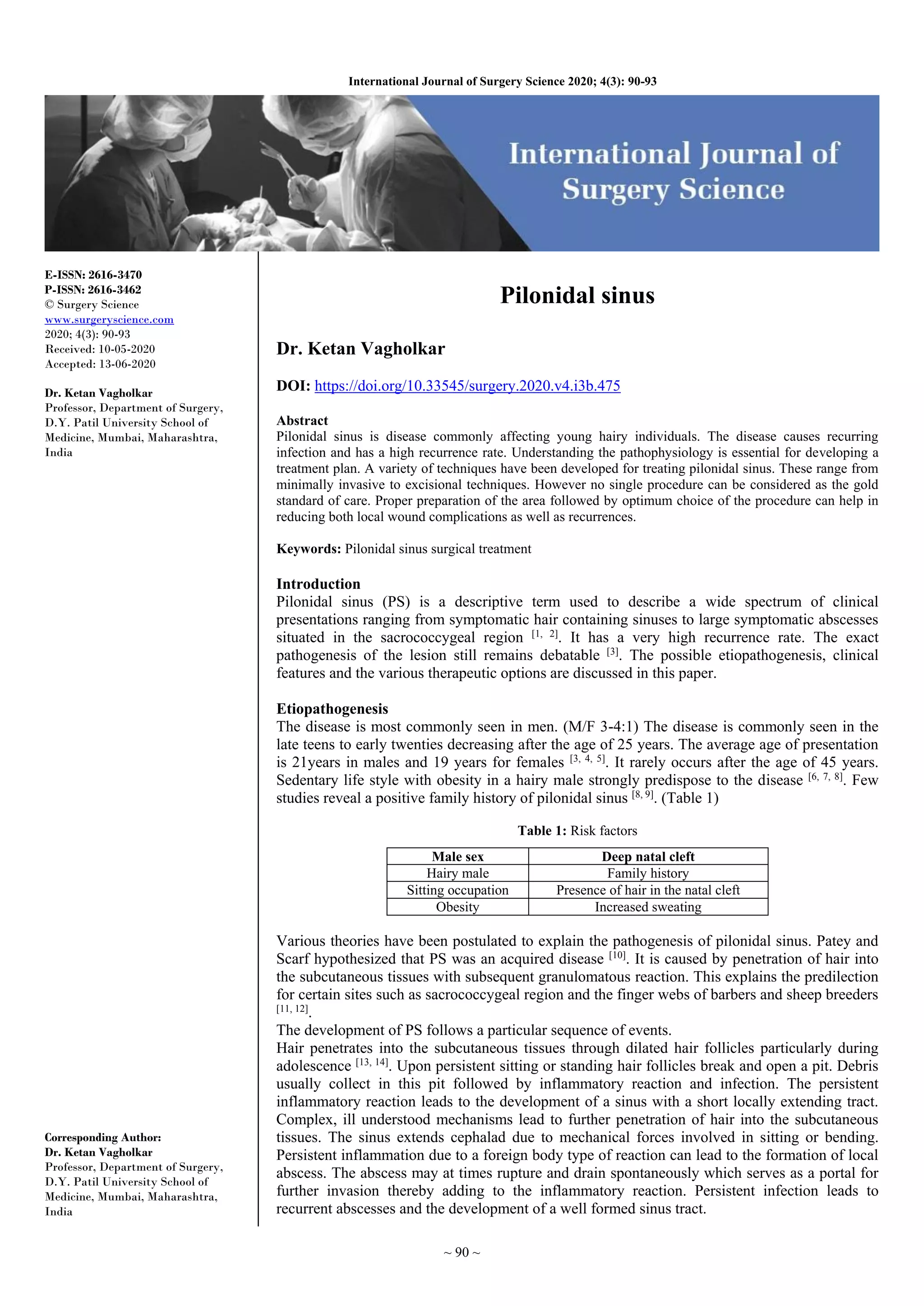 Pilonidal sinus | PDF