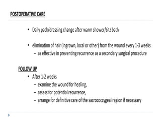 Pilonidal Sinus Definition types history examination treatment | PPT