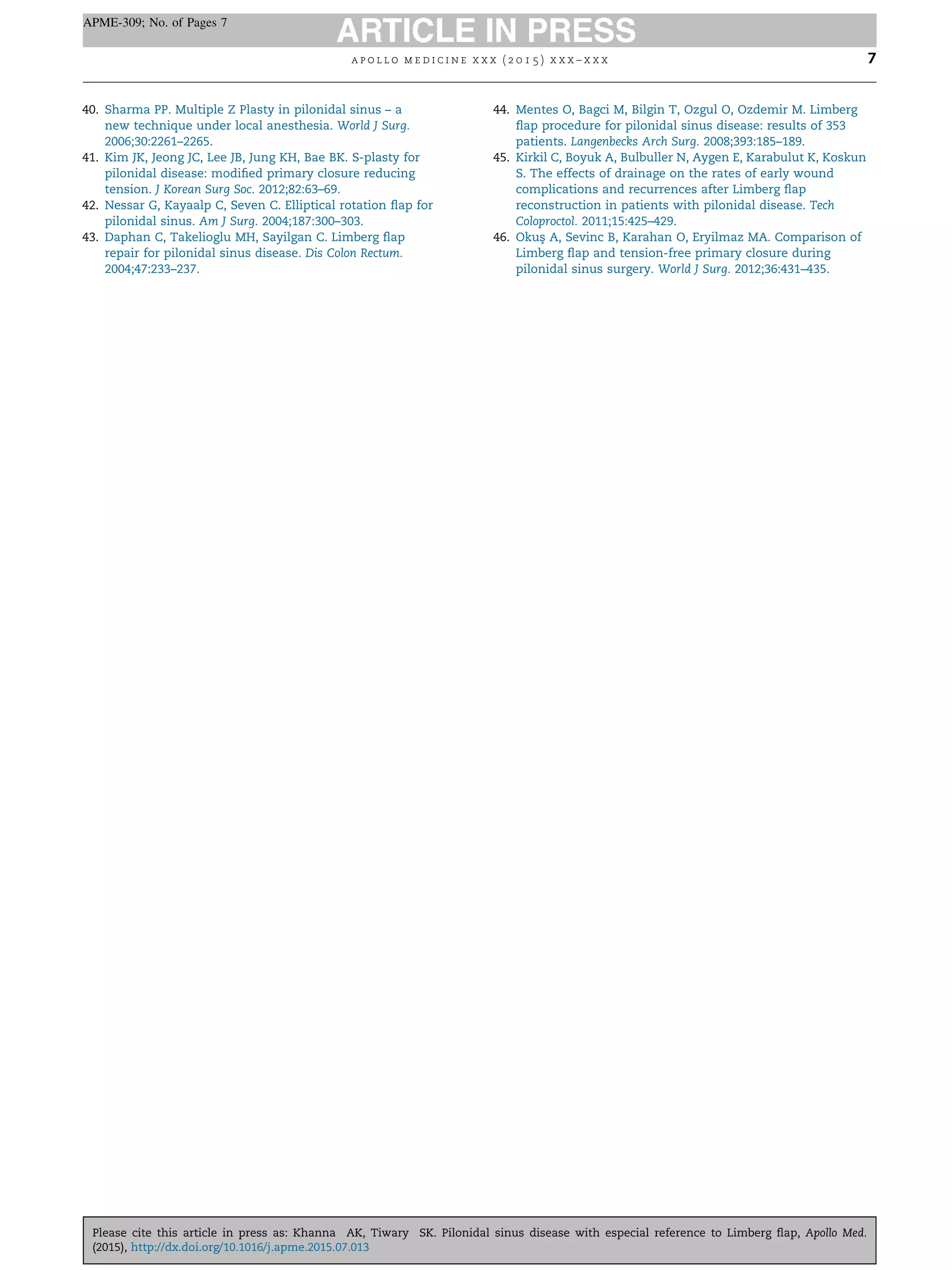 Pilonidal sinus disease with especial reference to Limberg flap | PDF