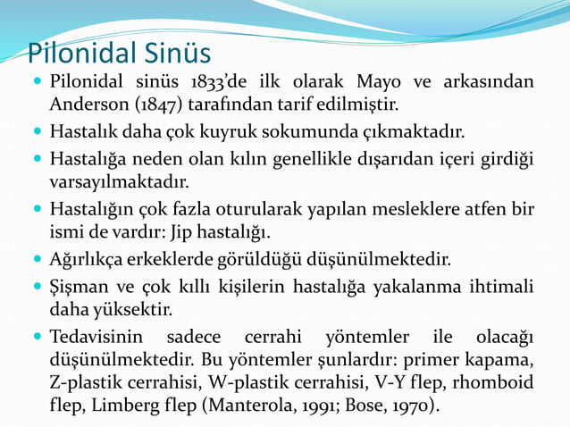 Pilonidal sinus (kıl dönmesi) hastalığının Humidone® ile tedavisi | PPTX