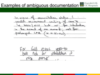 Pilot of a DNACPR Form at University Hospital Limerick (Presentation ...
