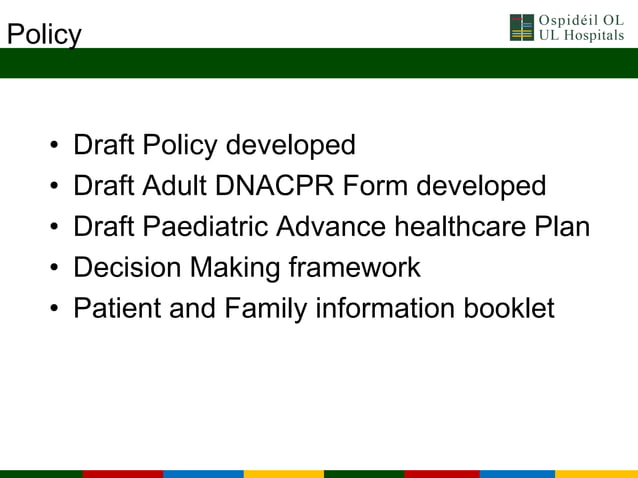 Pilot of a DNACPR Form at University Hospital Limerick (Presentation ...