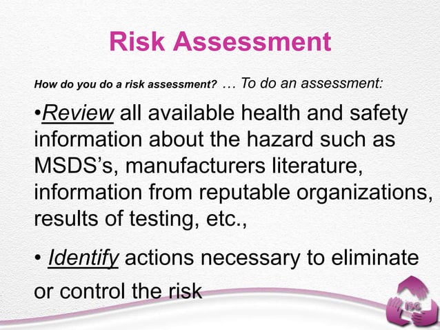 pilot-Risk_Assessment_at_Workplace.ppt | Medical Tests | Medical Health
