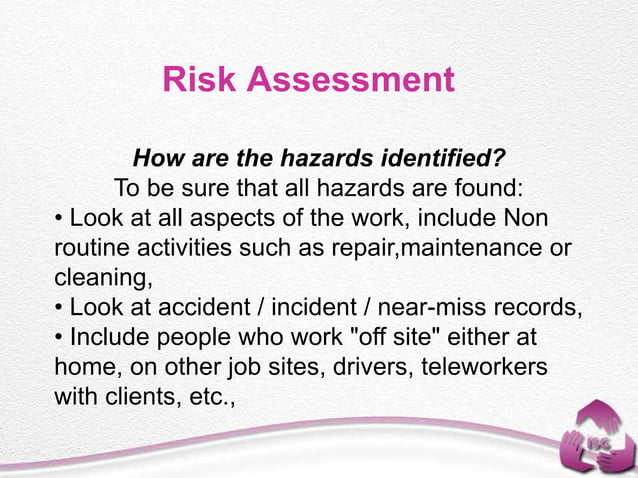 pilot-Risk_Assessment_at_Workplace.ppt | Medical Tests | Medical Health